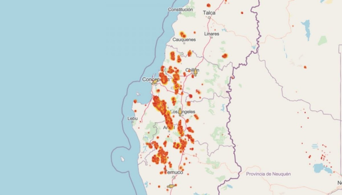 EN VIVO: la situación y ubicación de los incendios en el país | 24horas
