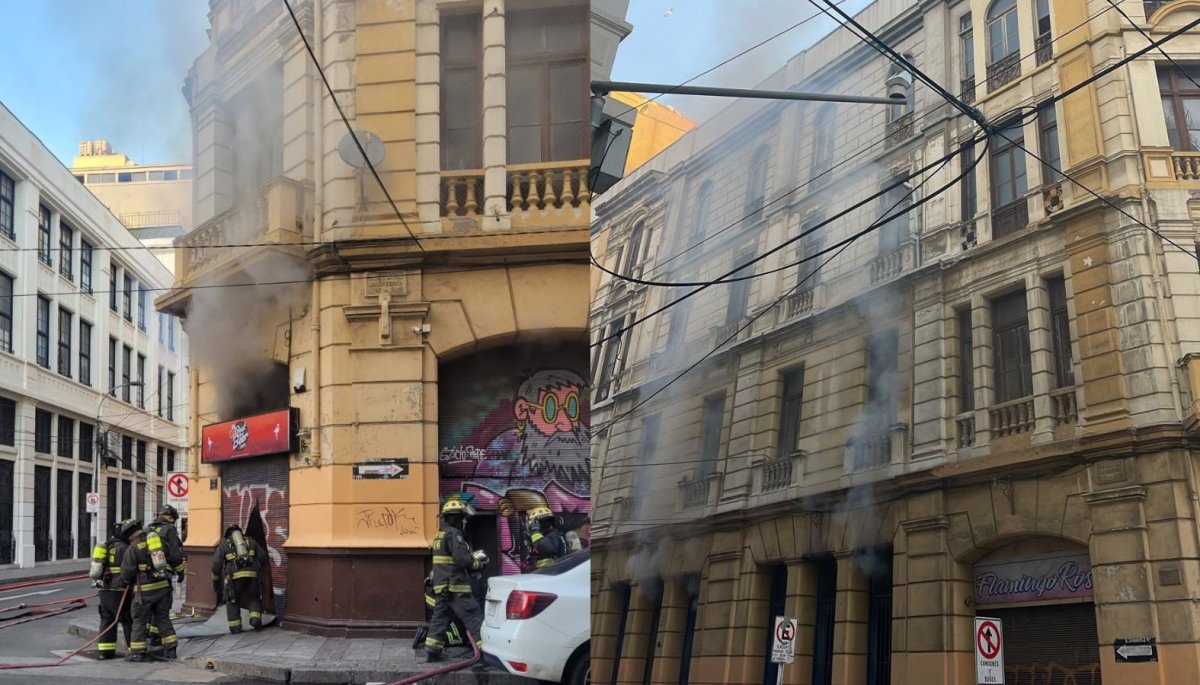 Incendio en local comercial obligó evacuación de edificio en Valparaíso ...