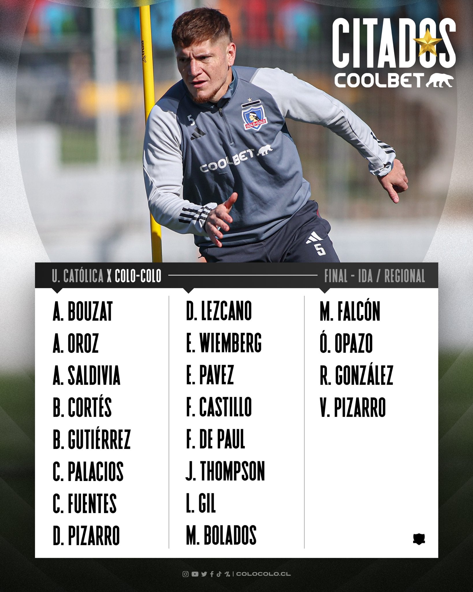 Con cuatro cambios: La formación de Colo Colo para enfrentar a la UC ...