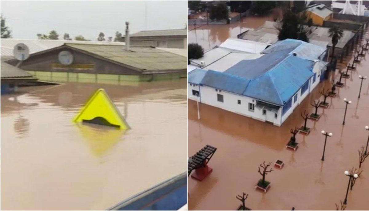 Licantén Bajo El Agua La Impresionante Imagen Aérea De La Comuna