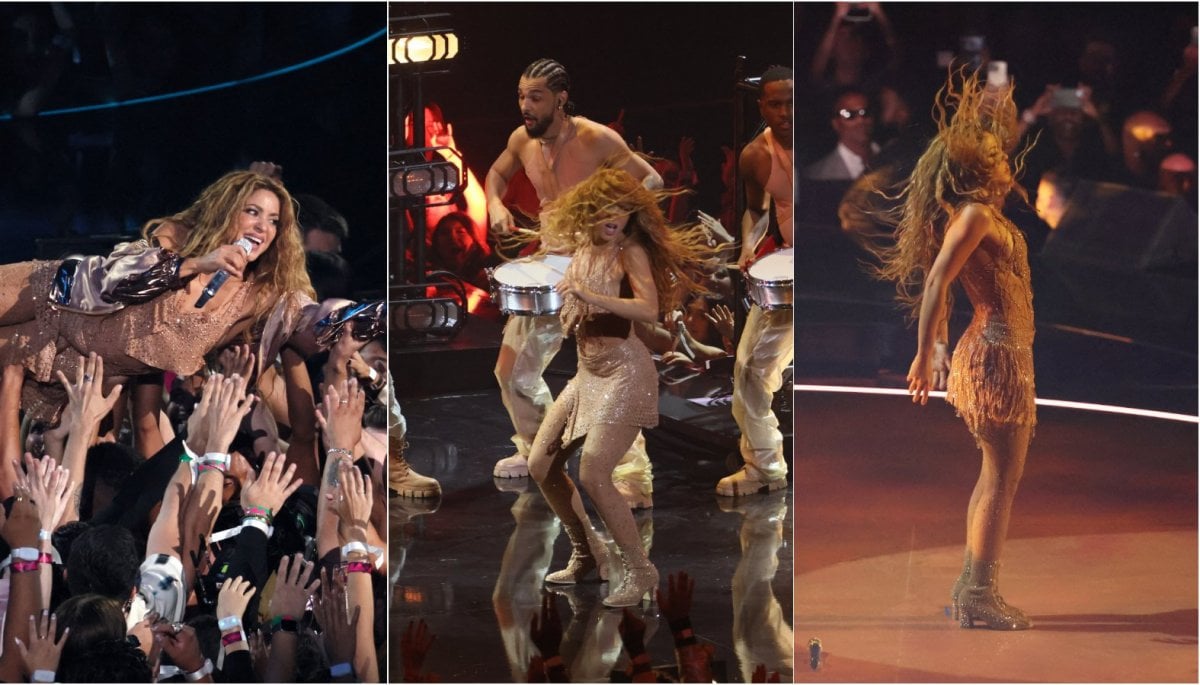 Shakira se lanza al público en electrizante show en los MTV VMAs | 24horas
