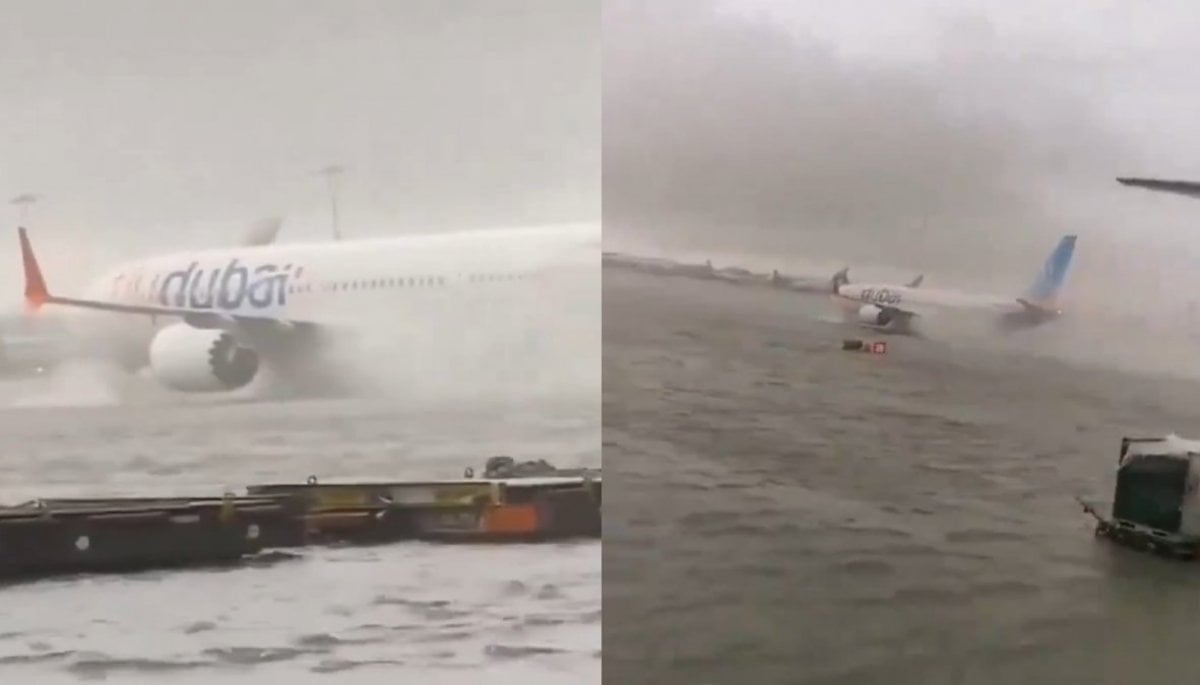 Desierto bajo el agua: aeropuerto de Dubái inundado por lluvia | 24horas