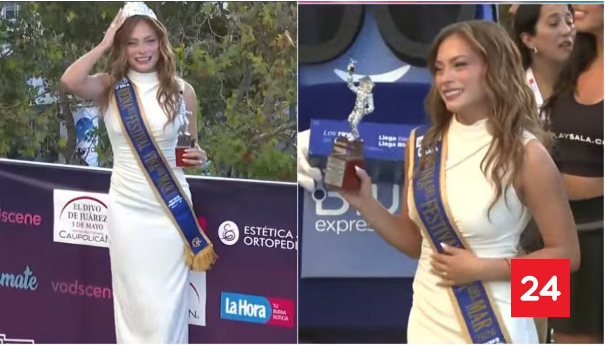 El elegante piscinazo de Skarleth Labra como Reina del Festival de Viña ...